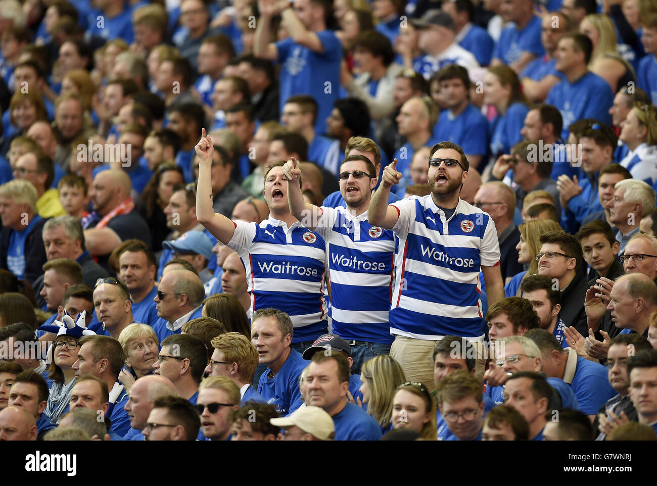 Reading fans in the stands show their support hi-res stock photography ...
