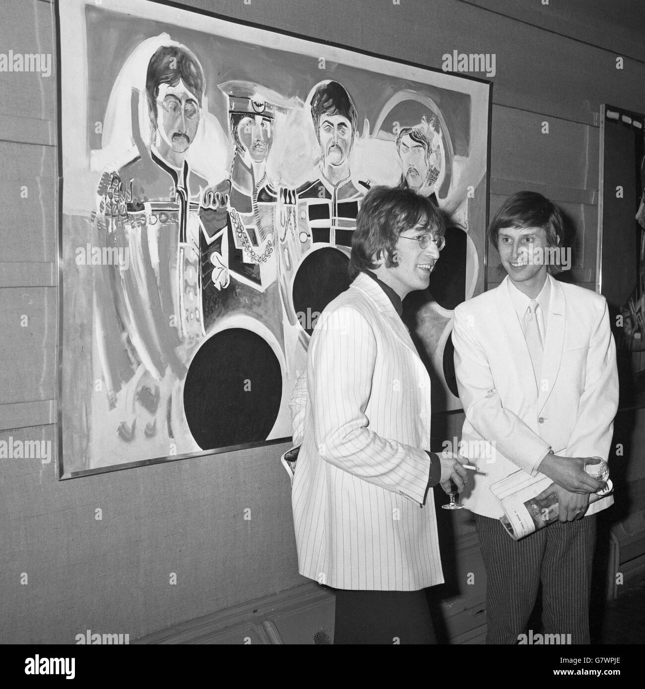 Music - John Lennon - Art Exhibition - London Stock Photo - Alamy