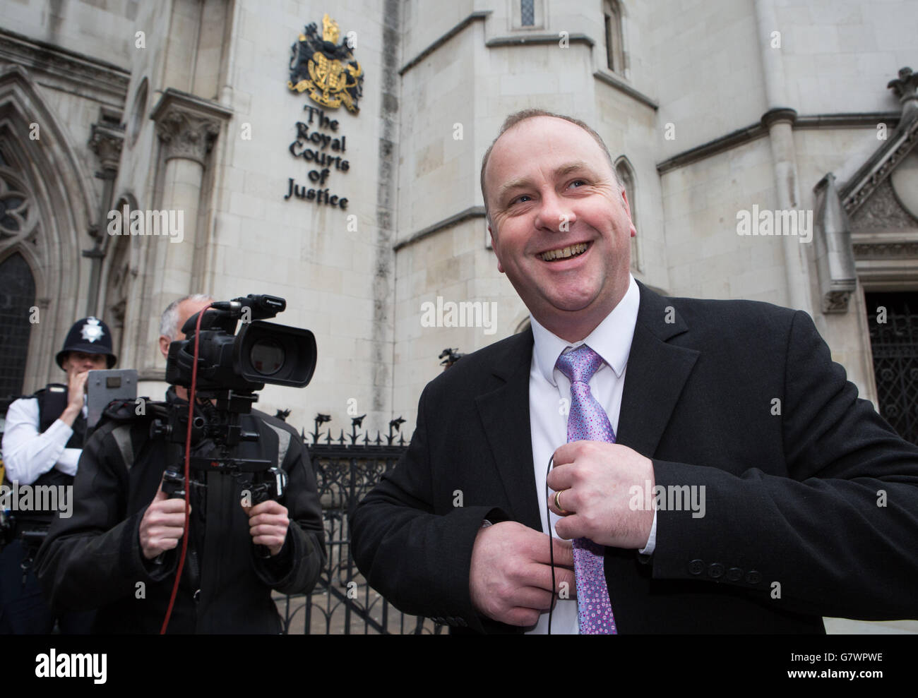 Chip shop owner Barry Beavis, 48, from Chelmsford, Essex, arrives at ...