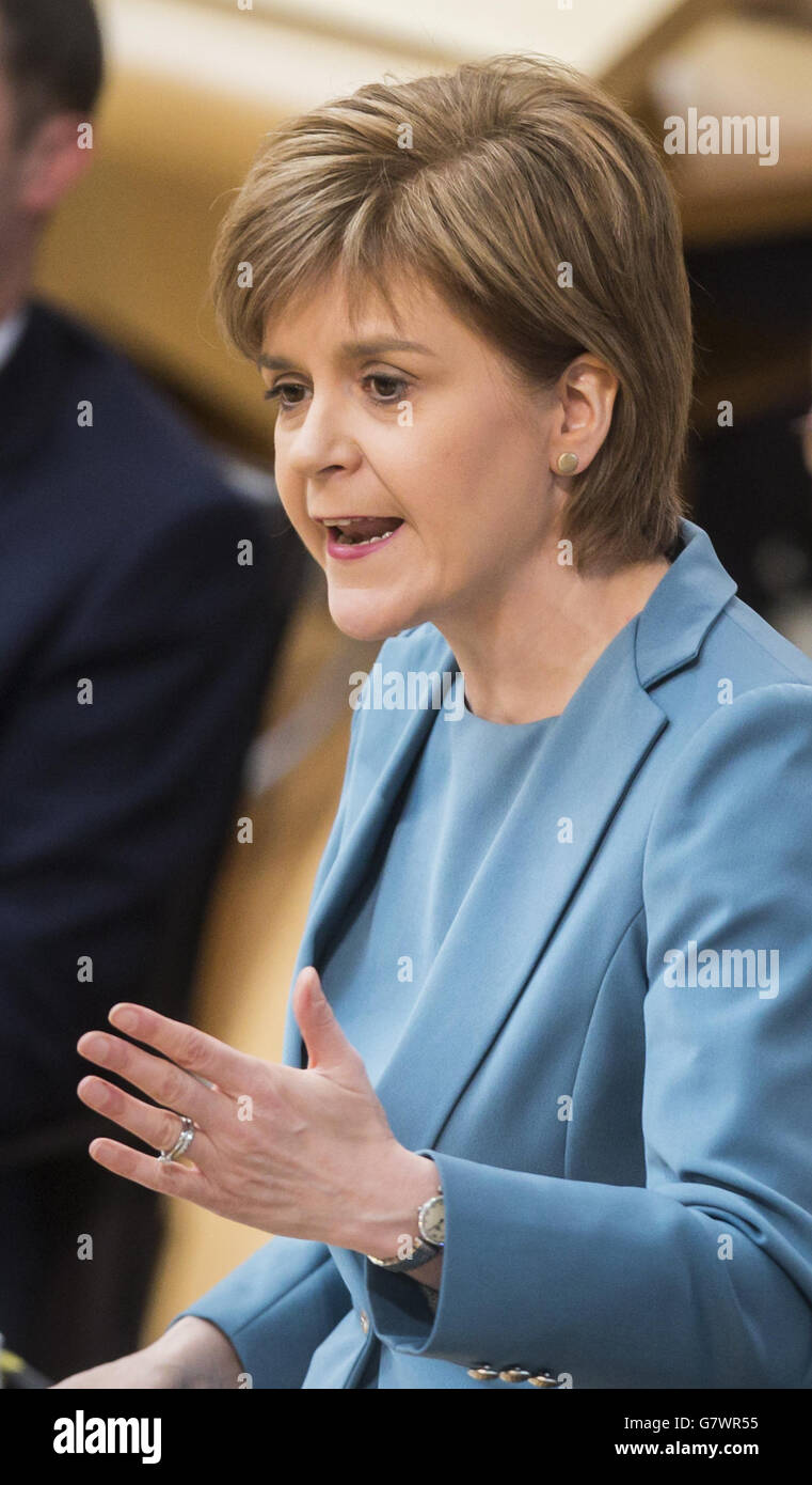 First Minister's Questions Stock Photo - Alamy