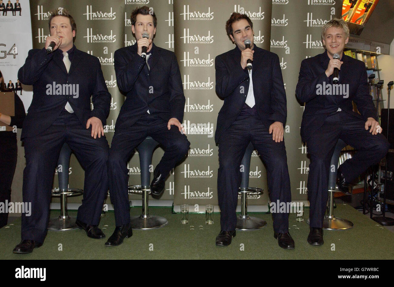 G4 - Debut album performance - Harrod's department store Stock Photo ...