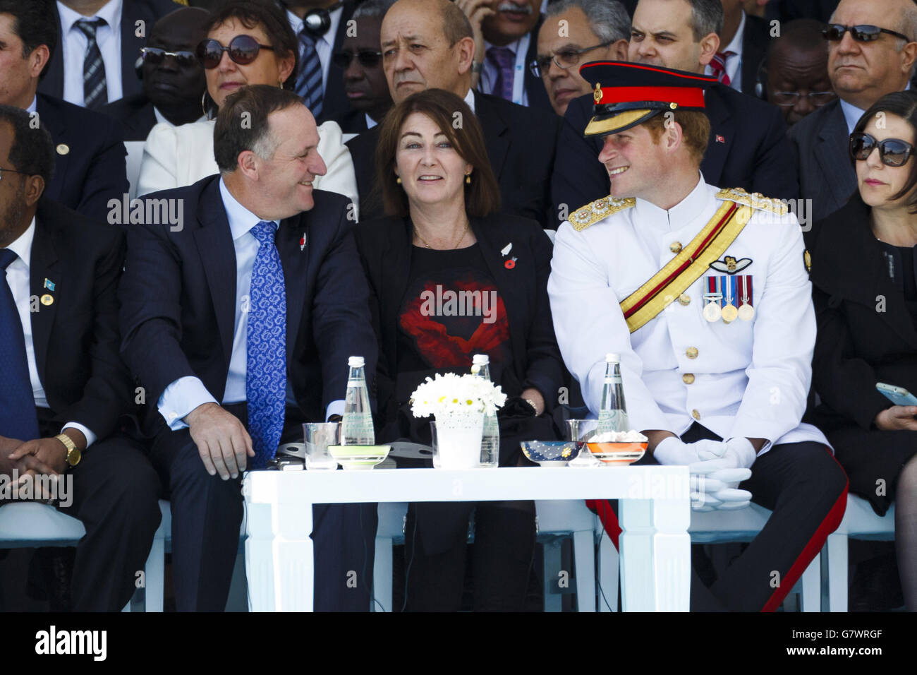 Prime Minister of New Zealand John Key, his wife Bronagh Key and Prince ...
