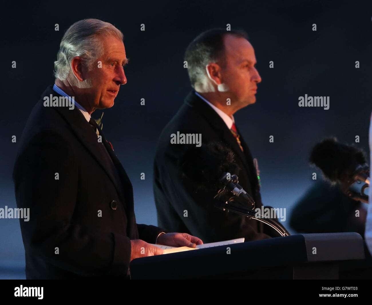 The Prince of Wales and Australian Major General Mark Kelly attend a ...