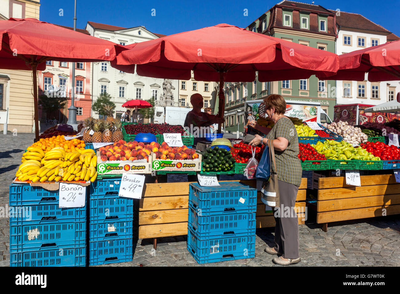 Brno Zelny trh square, Cabbage Market Brno, square is a traditional ...