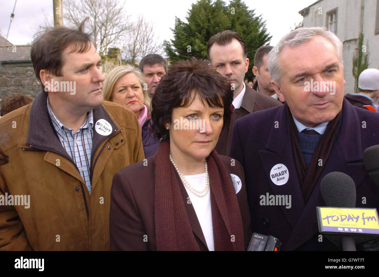 Fianna Fail candidate for the Meath by election, Aine Brady, canvassing ...