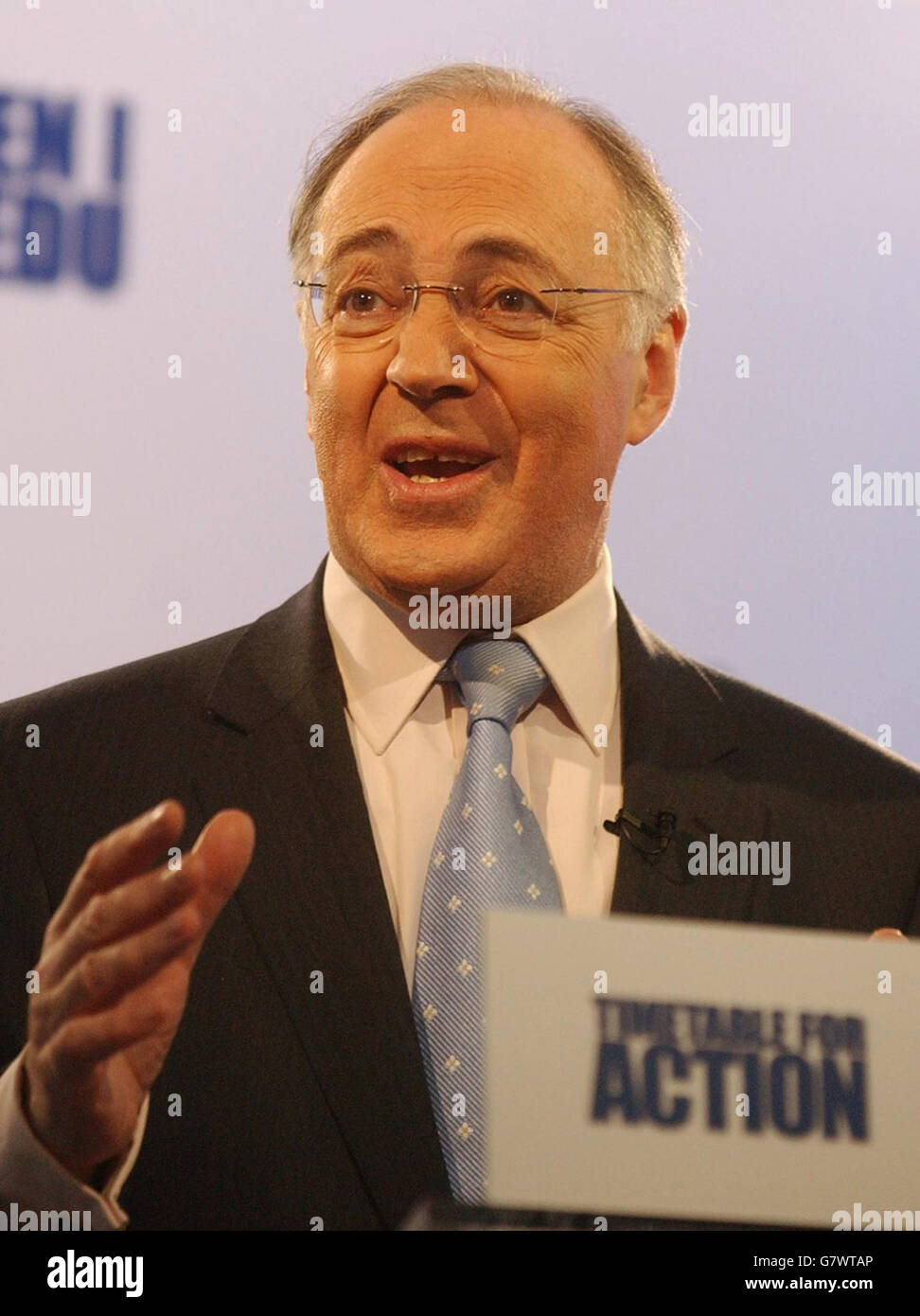Politics head head shot speaking michael howard hi-res stock ...