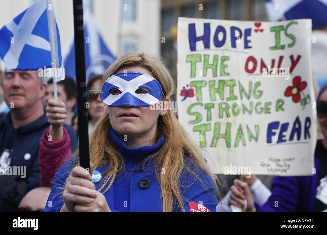 The 'Hope Over Fear' rally in George Square, Glasgow, as independence ...