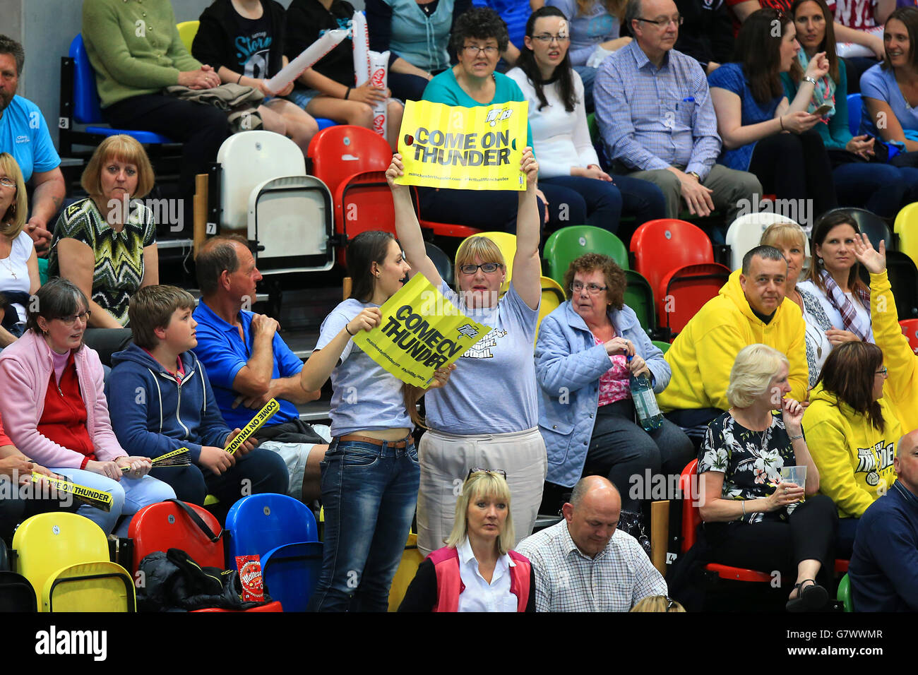 Netball fans in the stands hi-res stock photography and images - Alamy