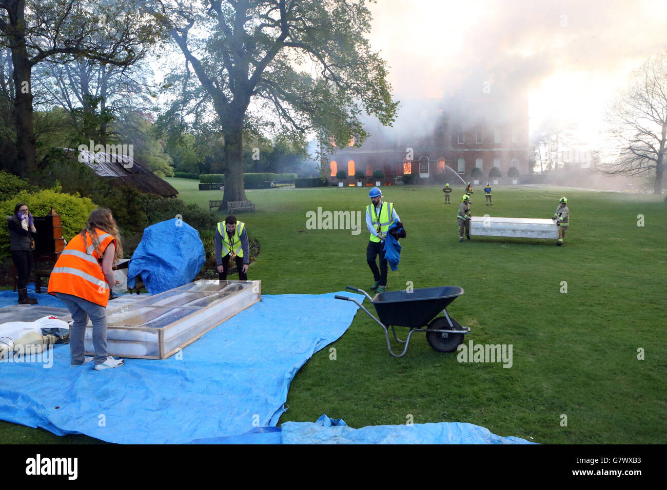 Clandon Park fire Stock Photo - Alamy