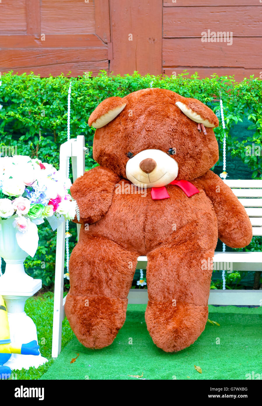 Lonely concept Teddy bear sitting alone Stock Photo - Alamy