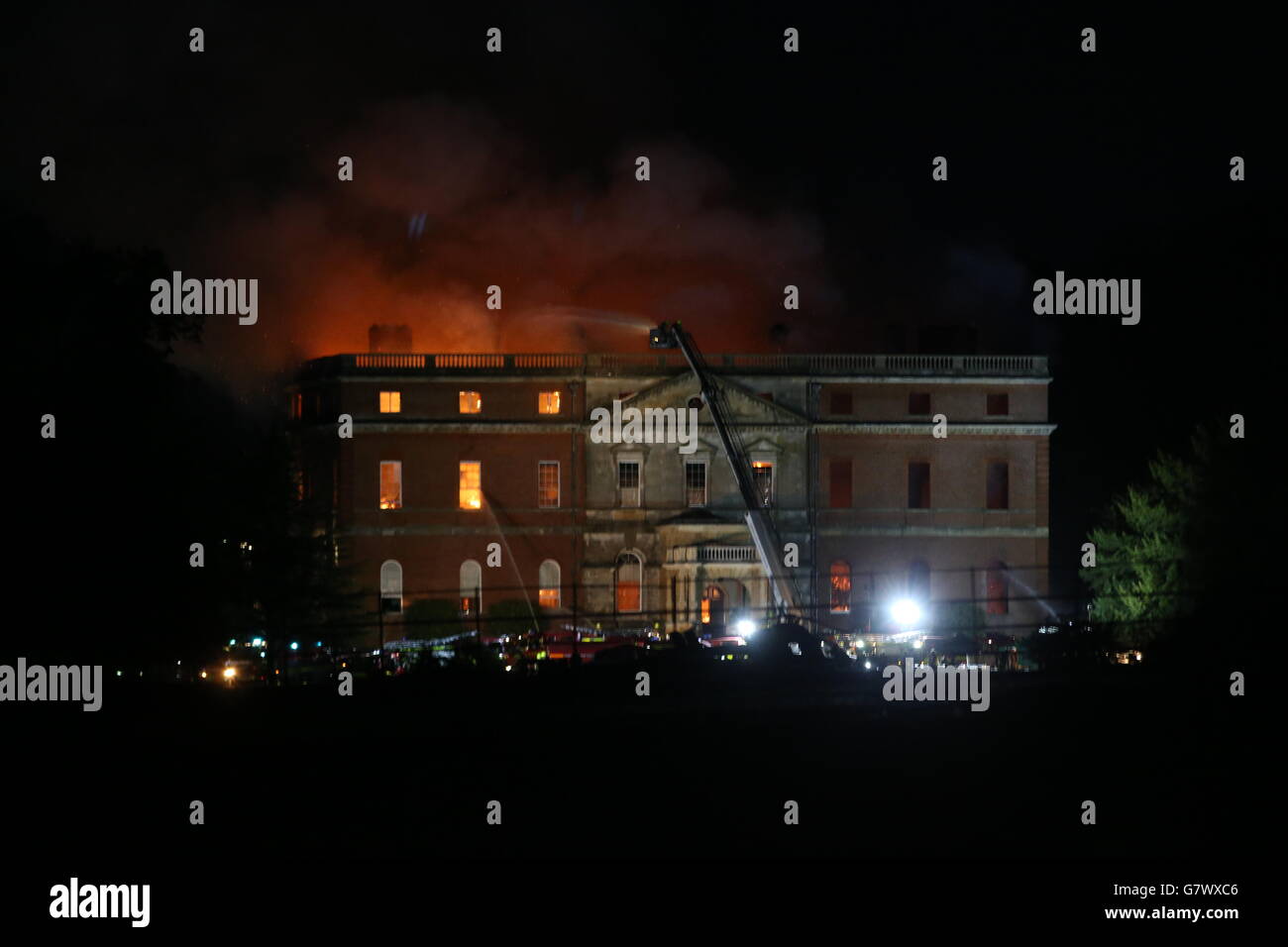 Clandon Park fire Stock Photo - Alamy