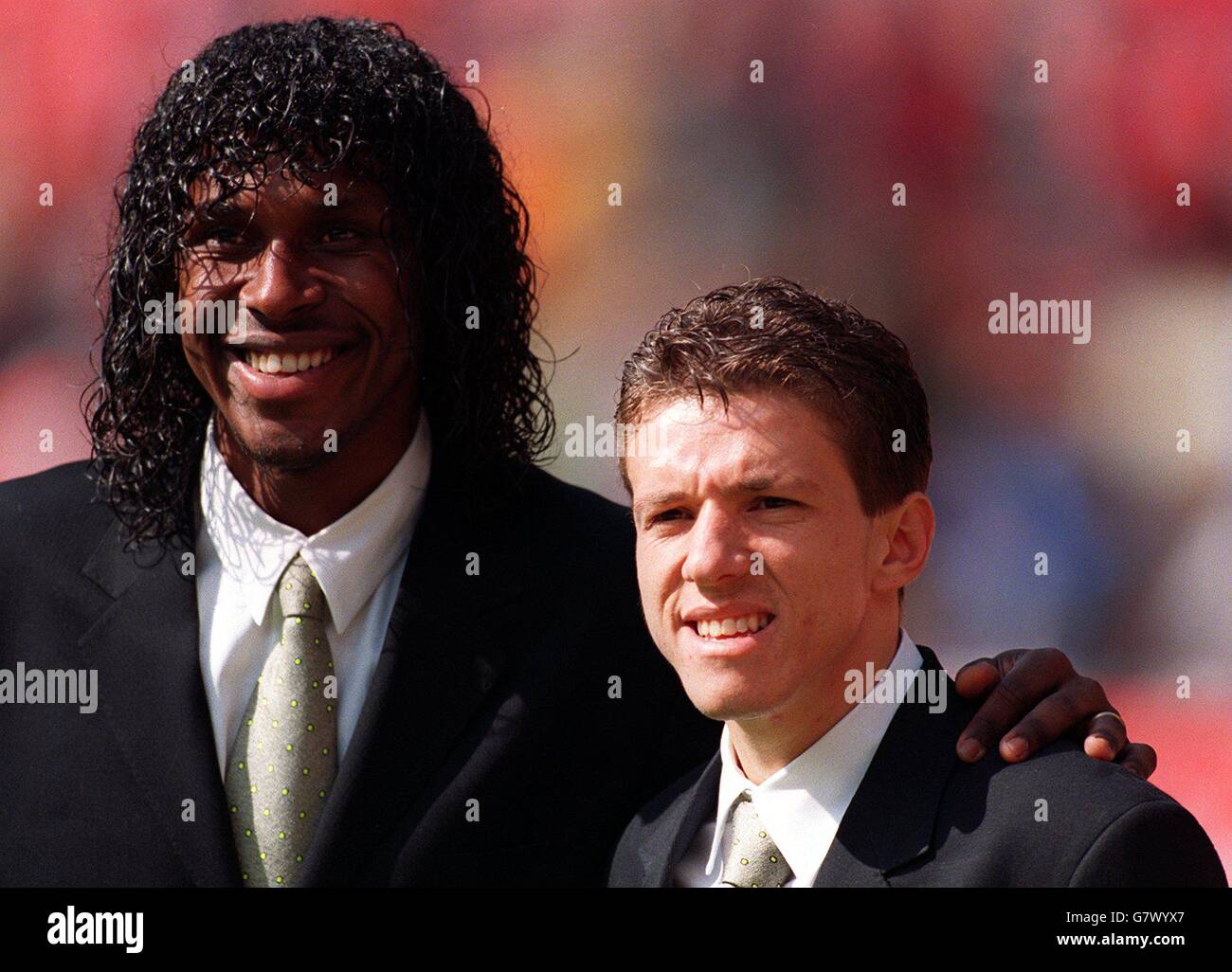 Emerson and Juninho, Middlesbrough looks around Wembley before the Coca ...