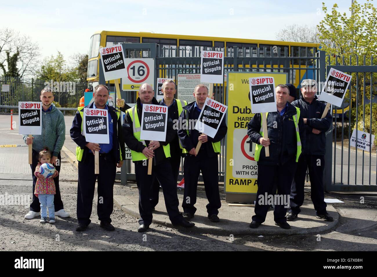 Dublin bus strike Stock Photo - Alamy