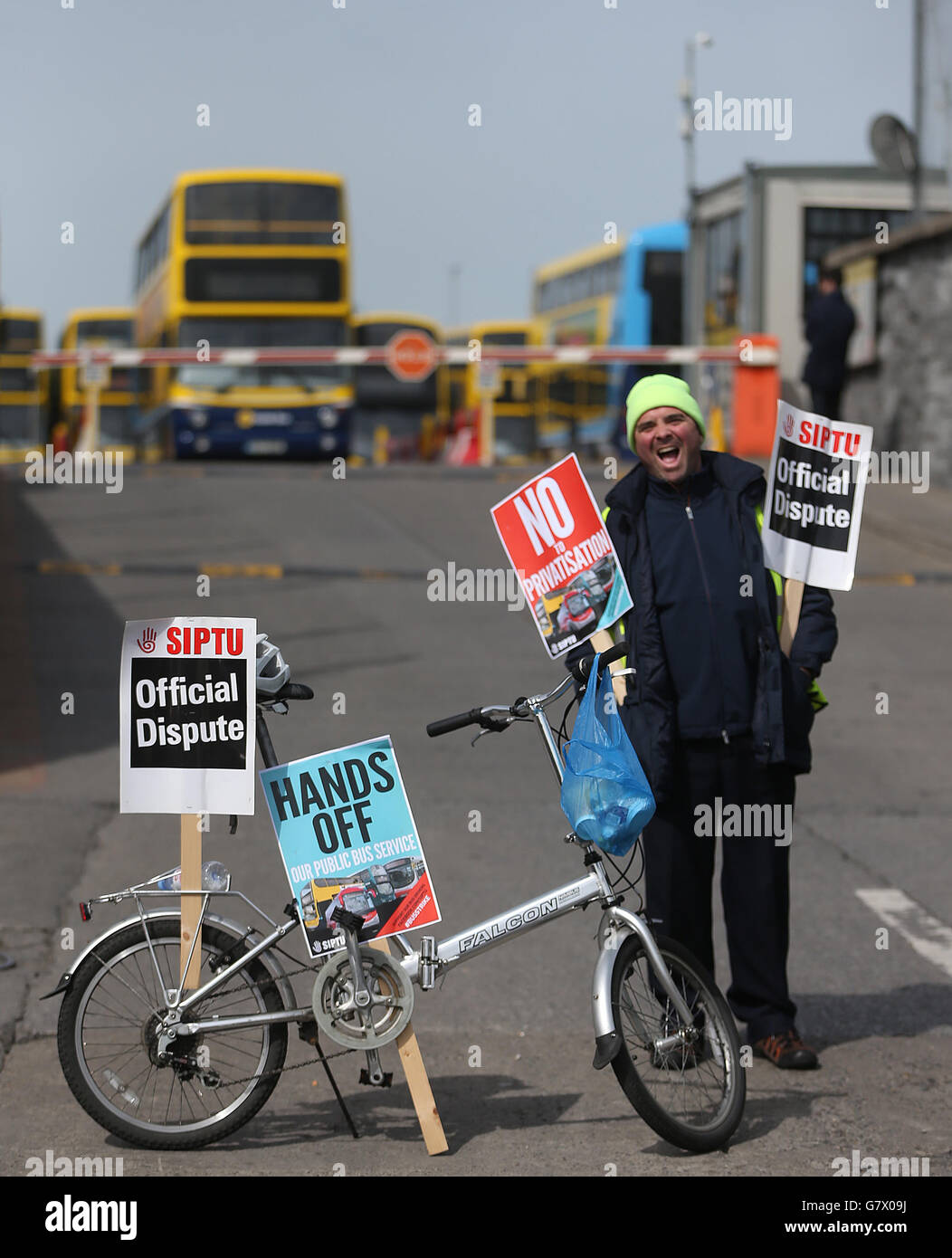Dublin bus strike Stock Photo - Alamy