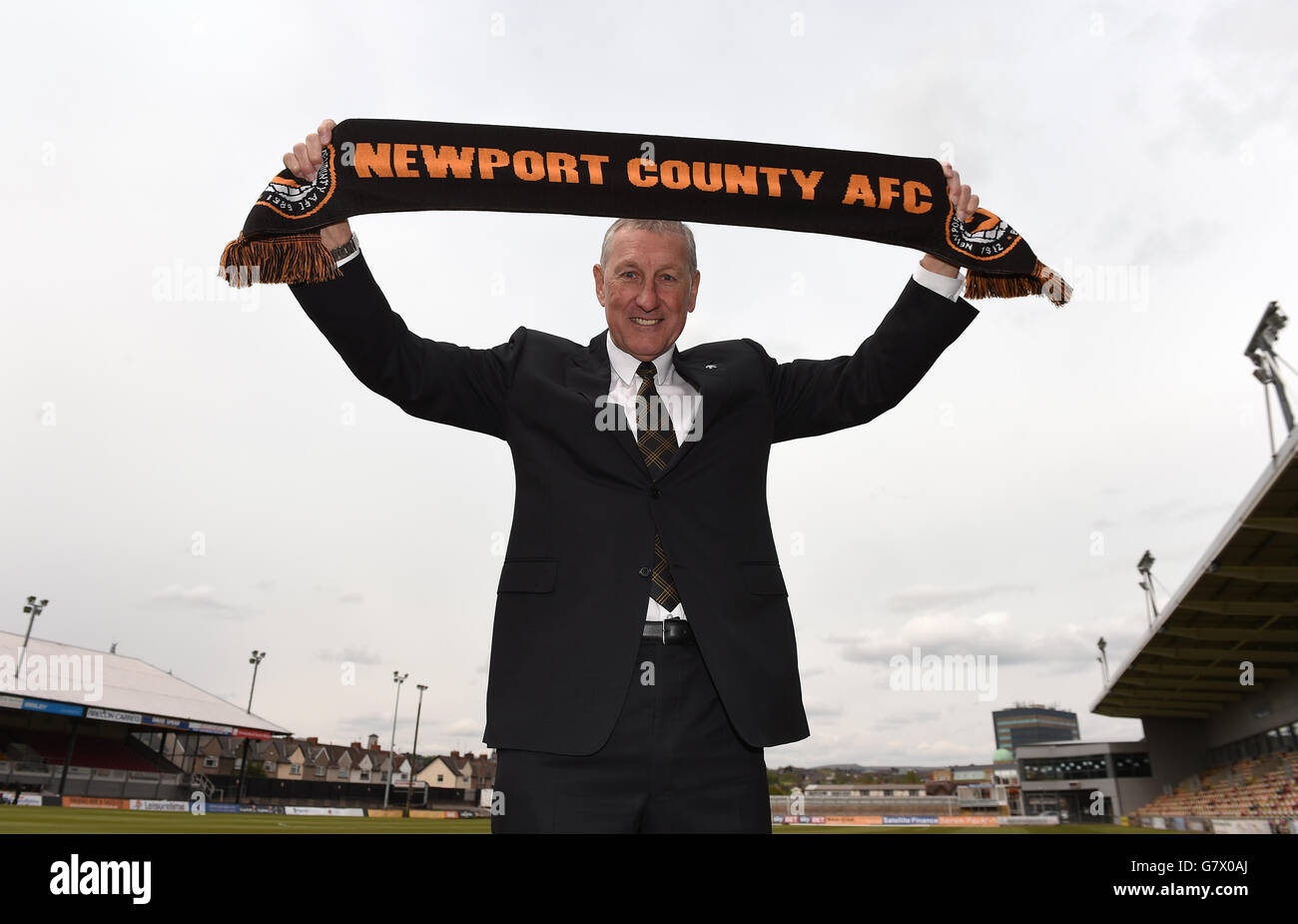 Newport County manager Terry Butcher poses for photos after being ...