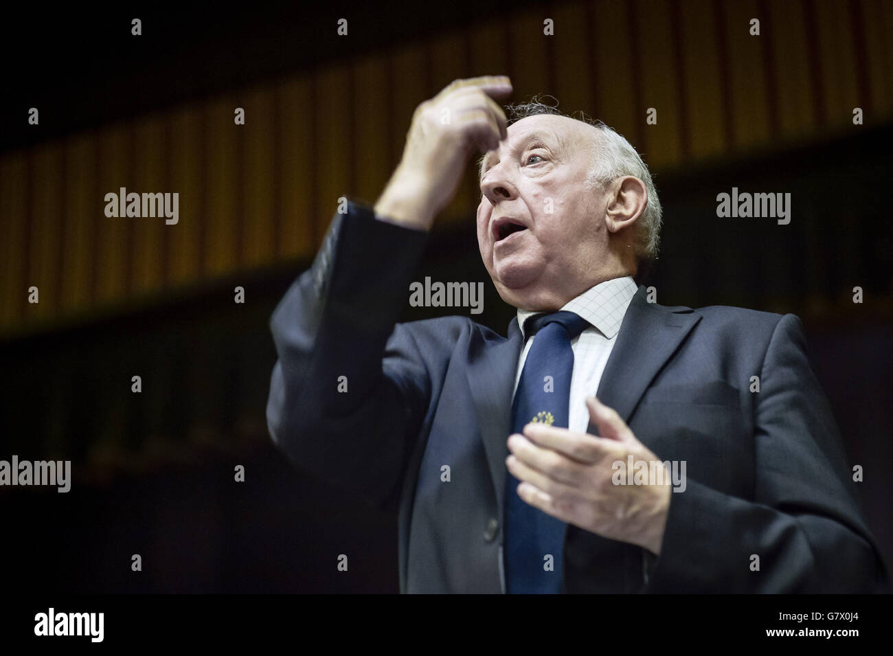 Socialist Labour Party founder and leader Arthur Scargill speaks at the ...