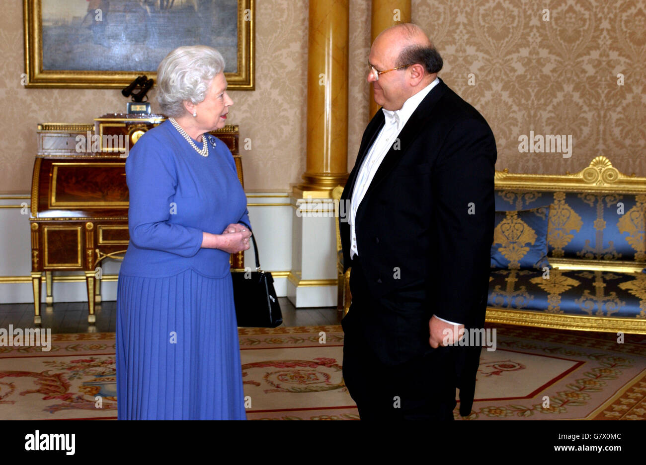 Queen Elizabeth II receives the Ambassador of Syria, Mr Sami M Khiyami ...