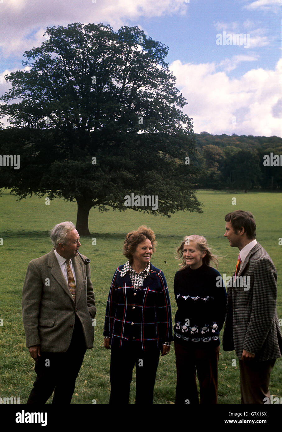 The Prime Minister Harold Wilson enjoys a weekend at Chequers with ...
