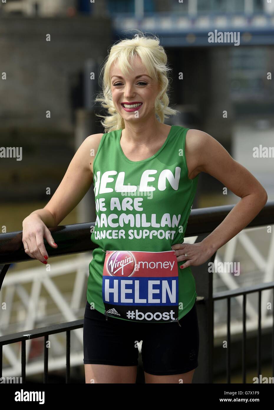 Helen George during a photocall ahead of the Virgin Money London ...