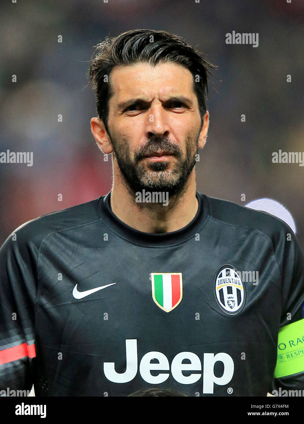 Stade louis ii juventus goalkeeper gianluigi buffon hi-res stock ...