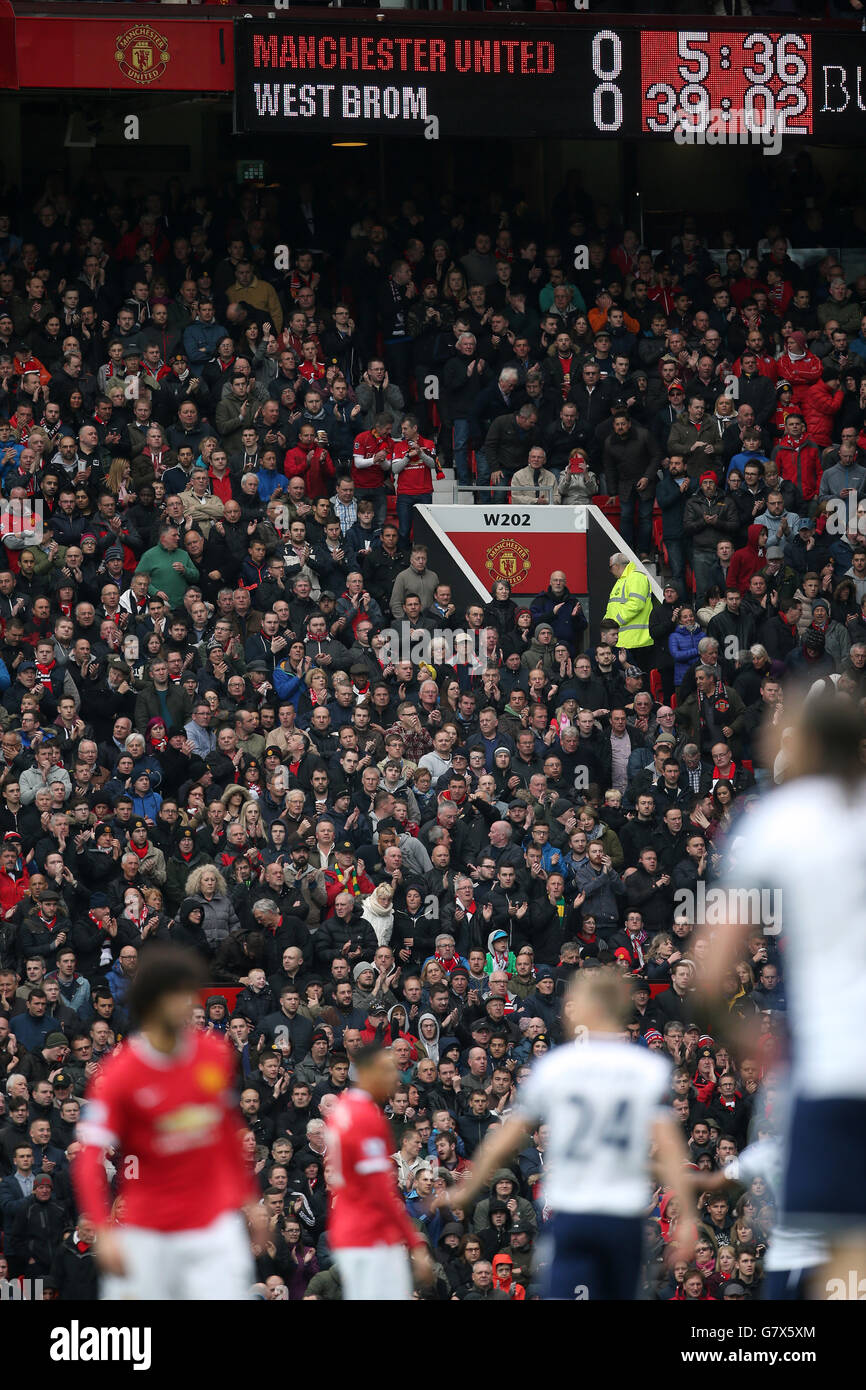 Manchester united fans in the stands during the match hi-res stock ...