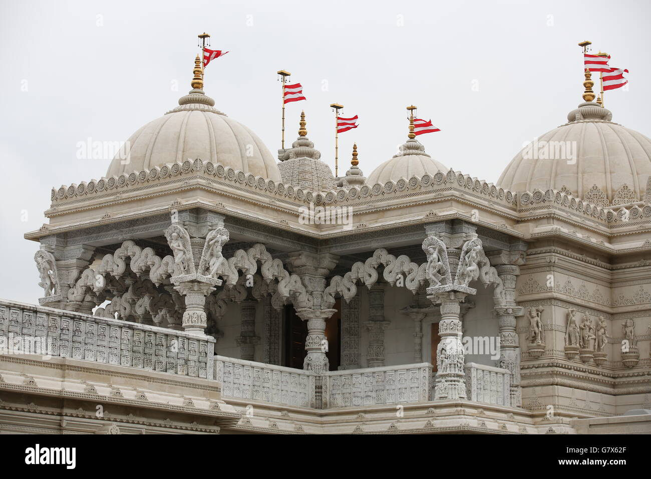 A general view of the BAPS Shri Swaminarayan Mandir also known as ...