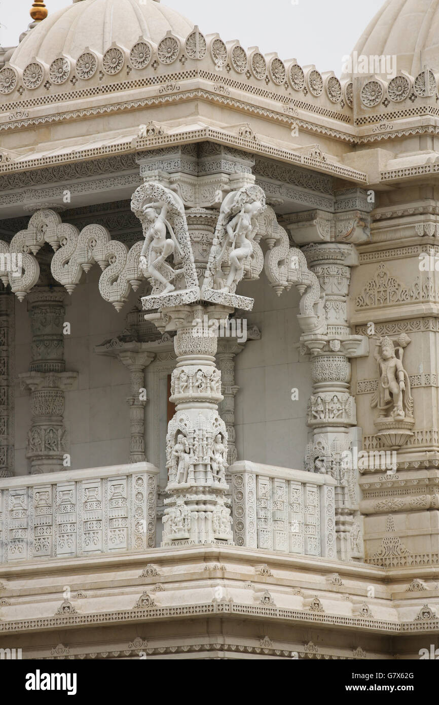 A general view of the BAPS Shri Swaminarayan Mandir also known as ...