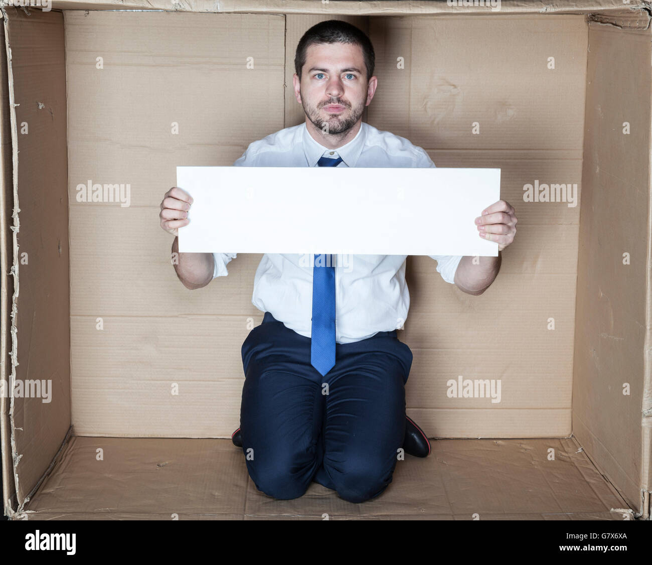 Advertising in my hands Stock Photo - Alamy