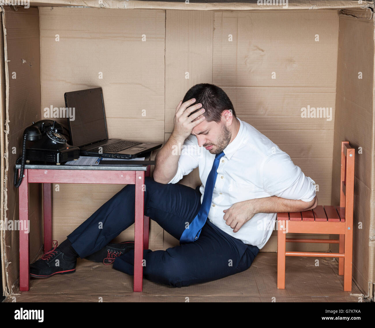 headache at work Stock Photo - Alamy