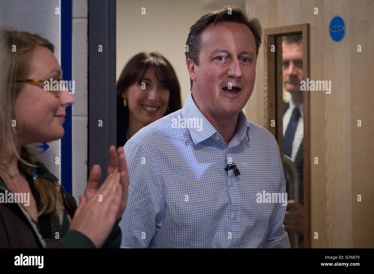 Prime Minister David Cameron attends a rally at Hetherington Livestock ...