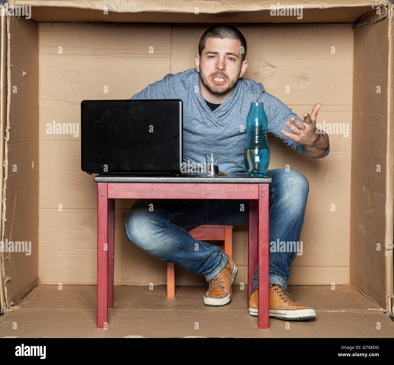 unhappy player is completely drunk Stock Photo - Alamy