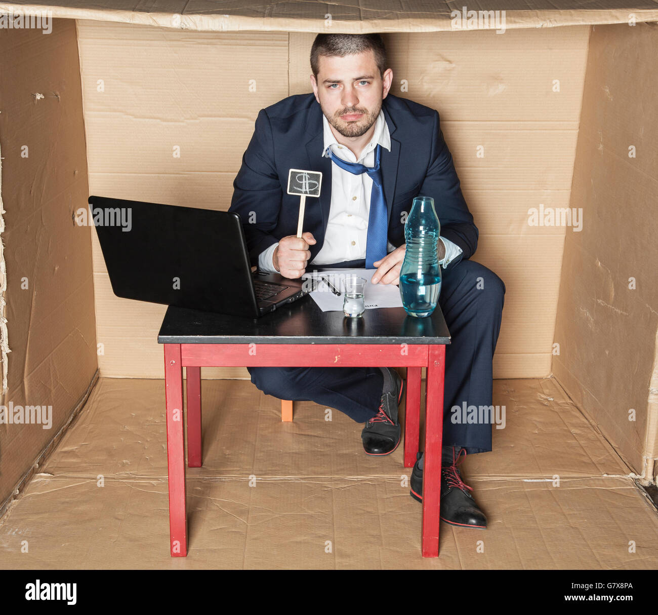 Unemployed businessman needs money Stock Photo - Alamy