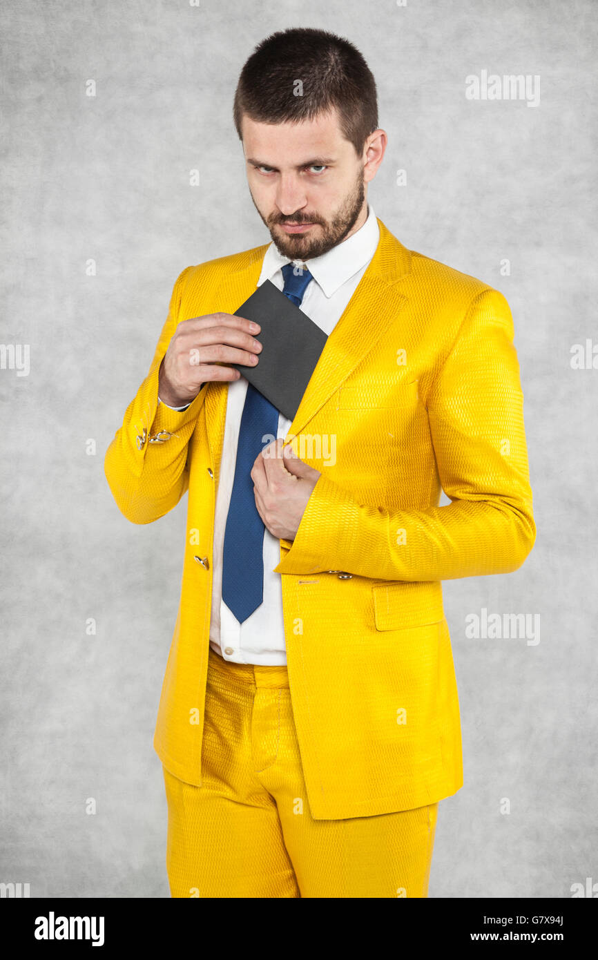 portrait of a man with a bribe Stock Photo - Alamy