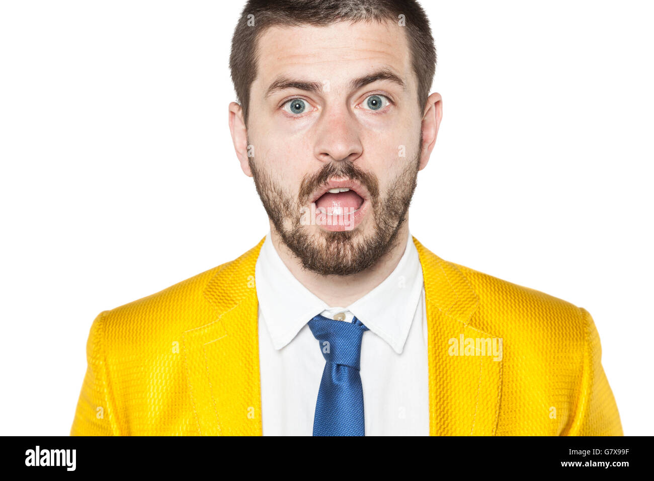 Portrait of surprised businessman Stock Photo - Alamy