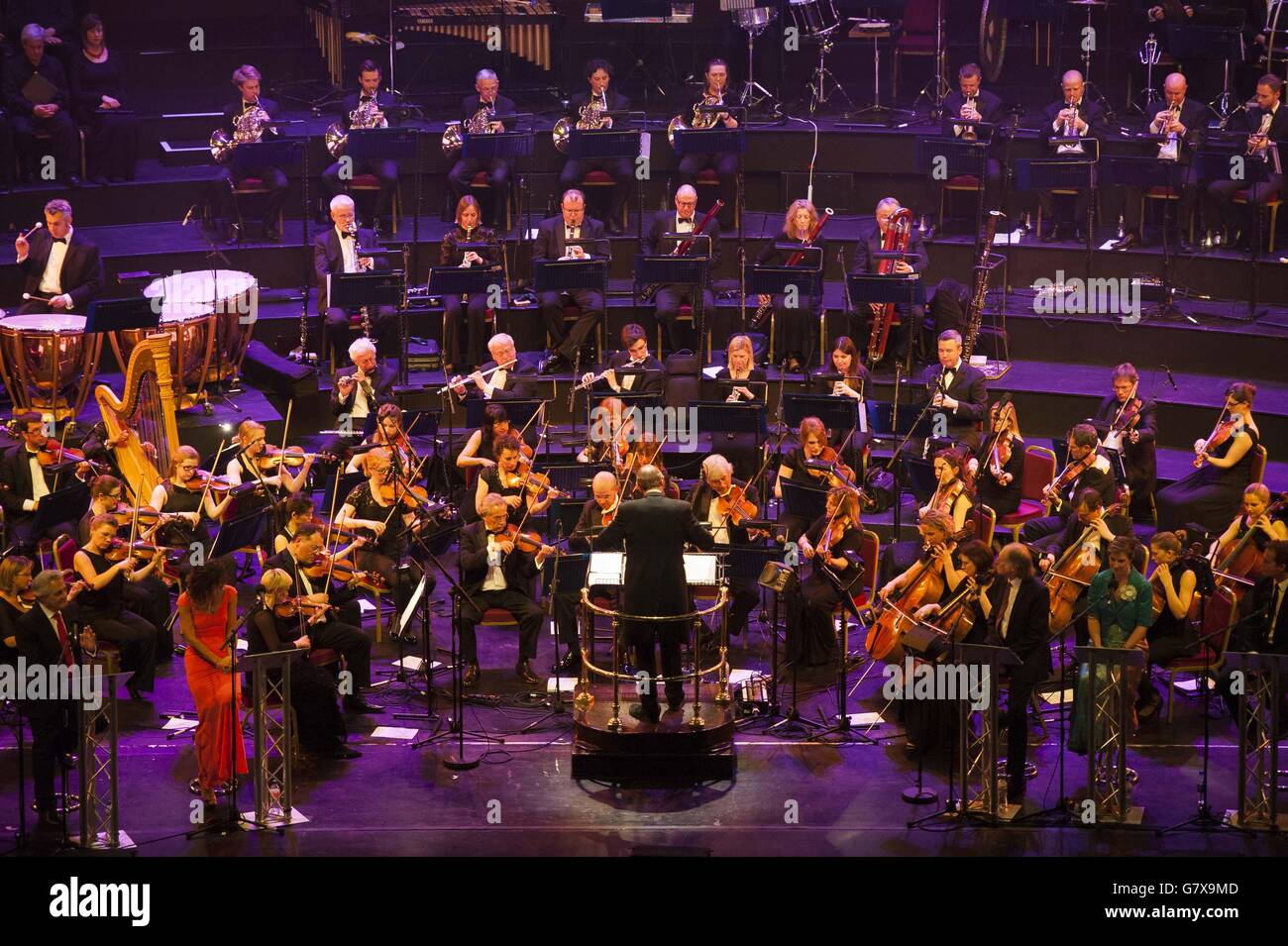 The Royal Philharmonic Concert Orchestra on stage at the Classic FM VE ...