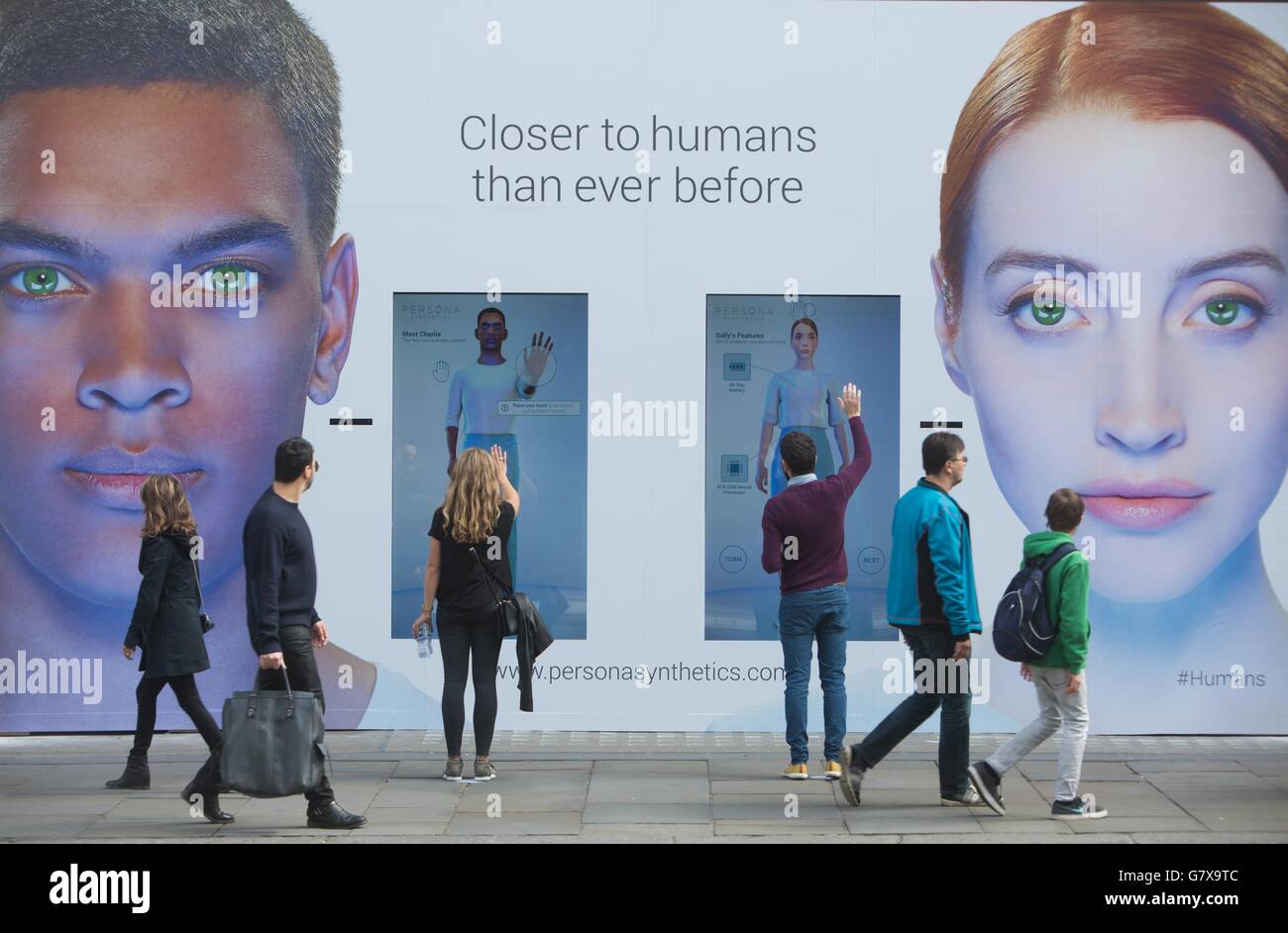 Members of the public engage with interactive screens at Persona ...