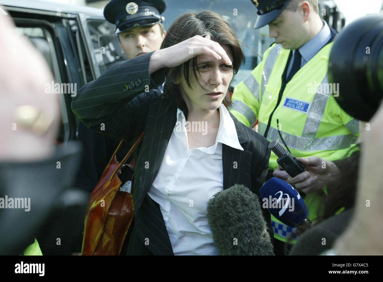 Catherine McCartney, sister of the murdered Robert McCartney, talks to ...