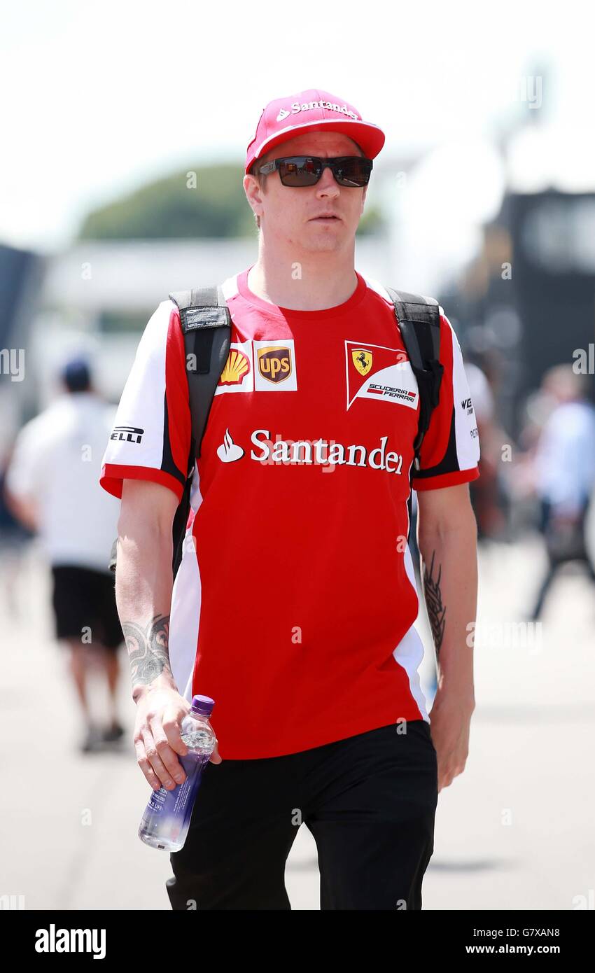 Ferrari's Kimi Raikkonen during the paddock day at the Circuit de ...