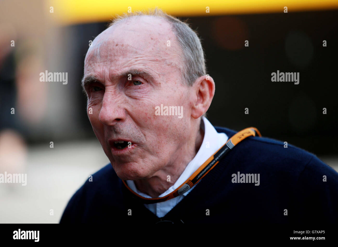 Williams Team Principal Sir Frank Williams during the paddock day at ...