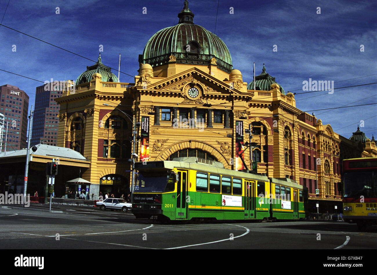 Australia - Flinders Street Station - Melbourne. Flinders Street train ...
