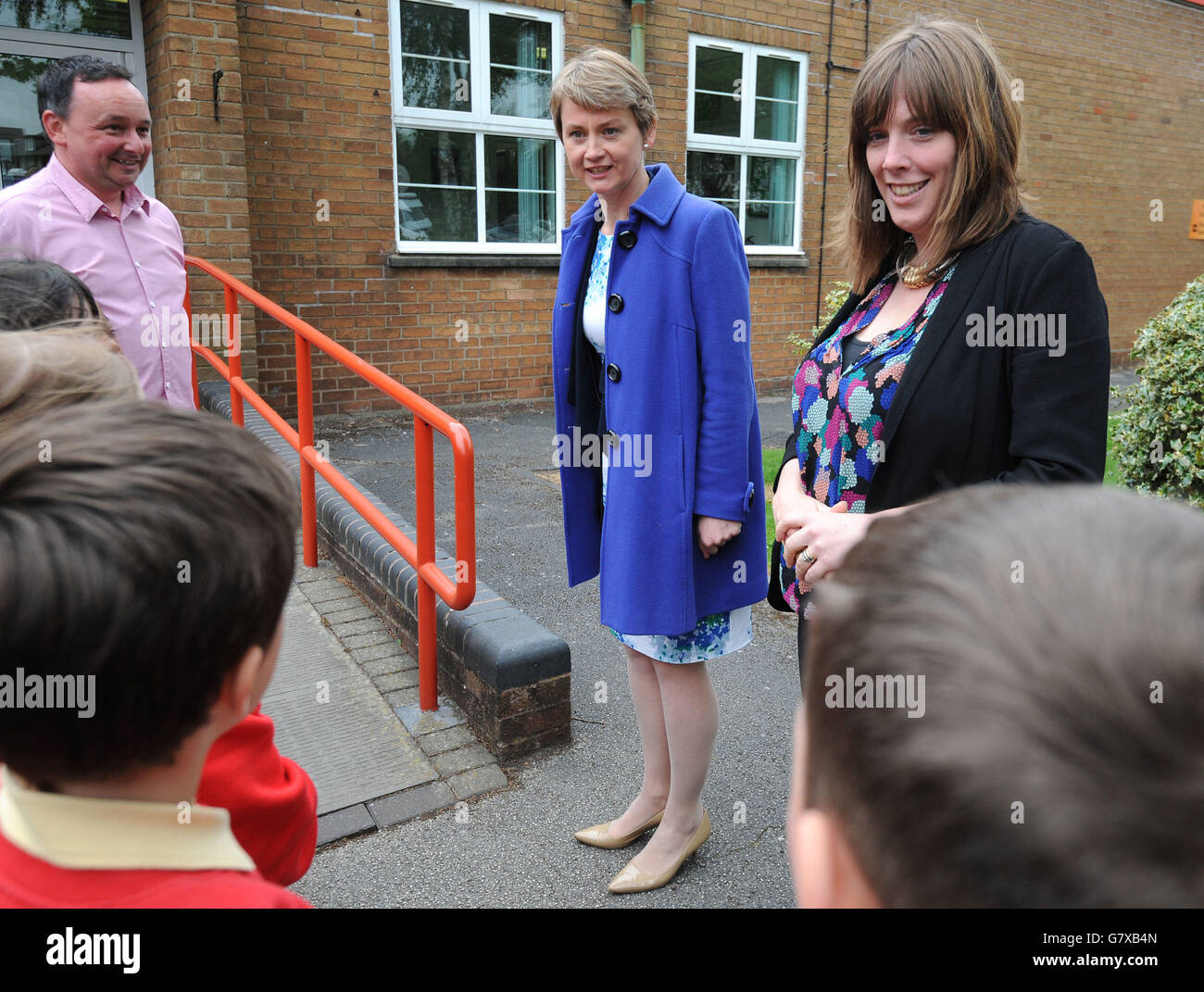 Shadow home secretary Yvette Cooper, with newly elected Labour MP Jess ...