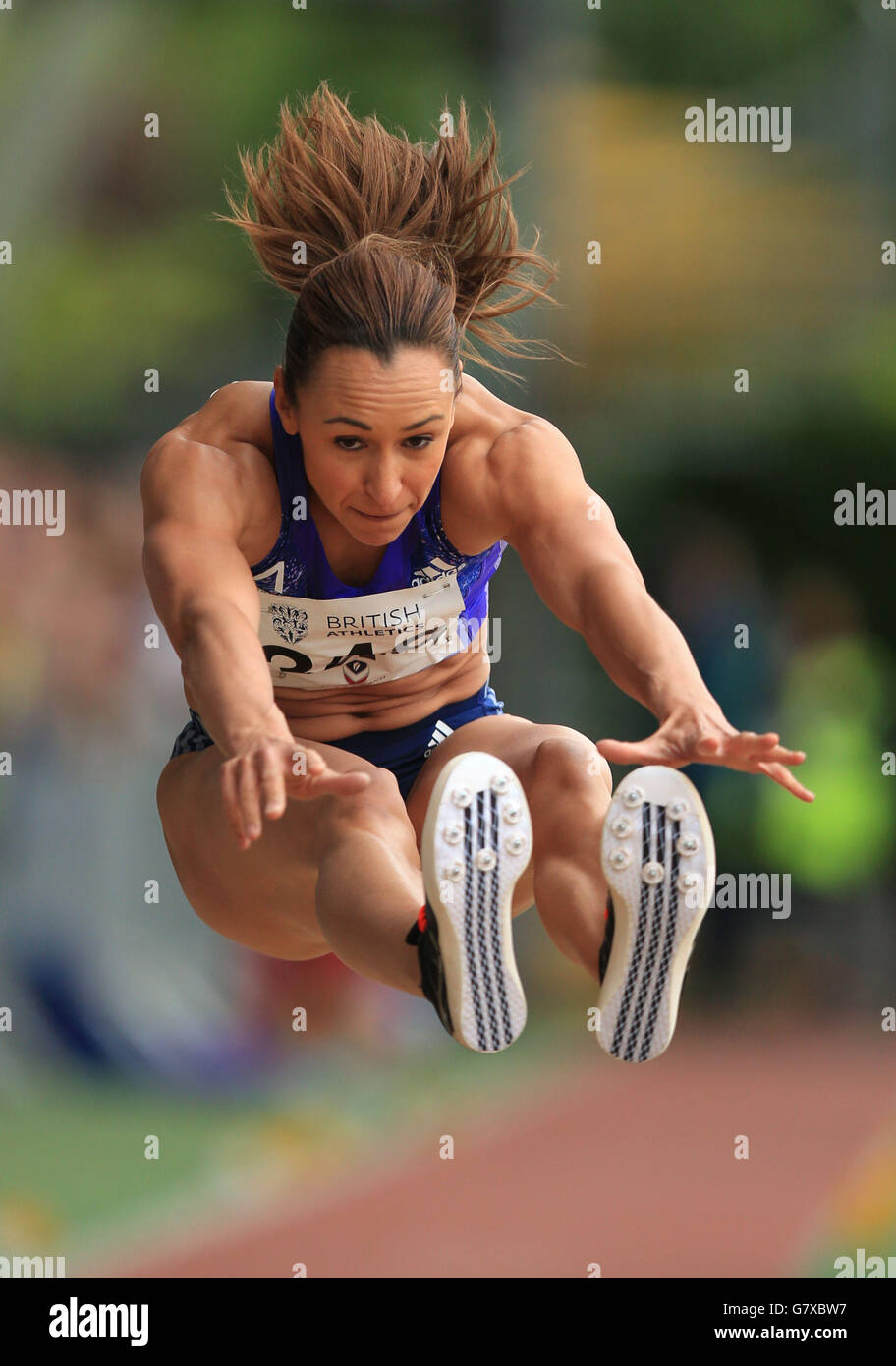 Jessica Ennis-Hill in the long jump during the Loughborough ...