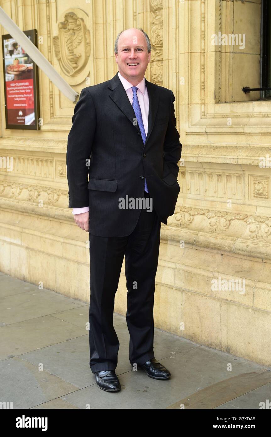 Randolph Churchill outside the Royal Albert Hall, to promote Classic FM ...