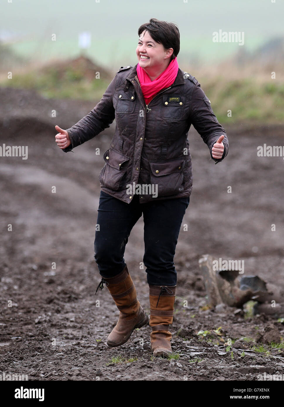 Scottish Conservative Leader Ruth Davidson after she drove a tank at ...
