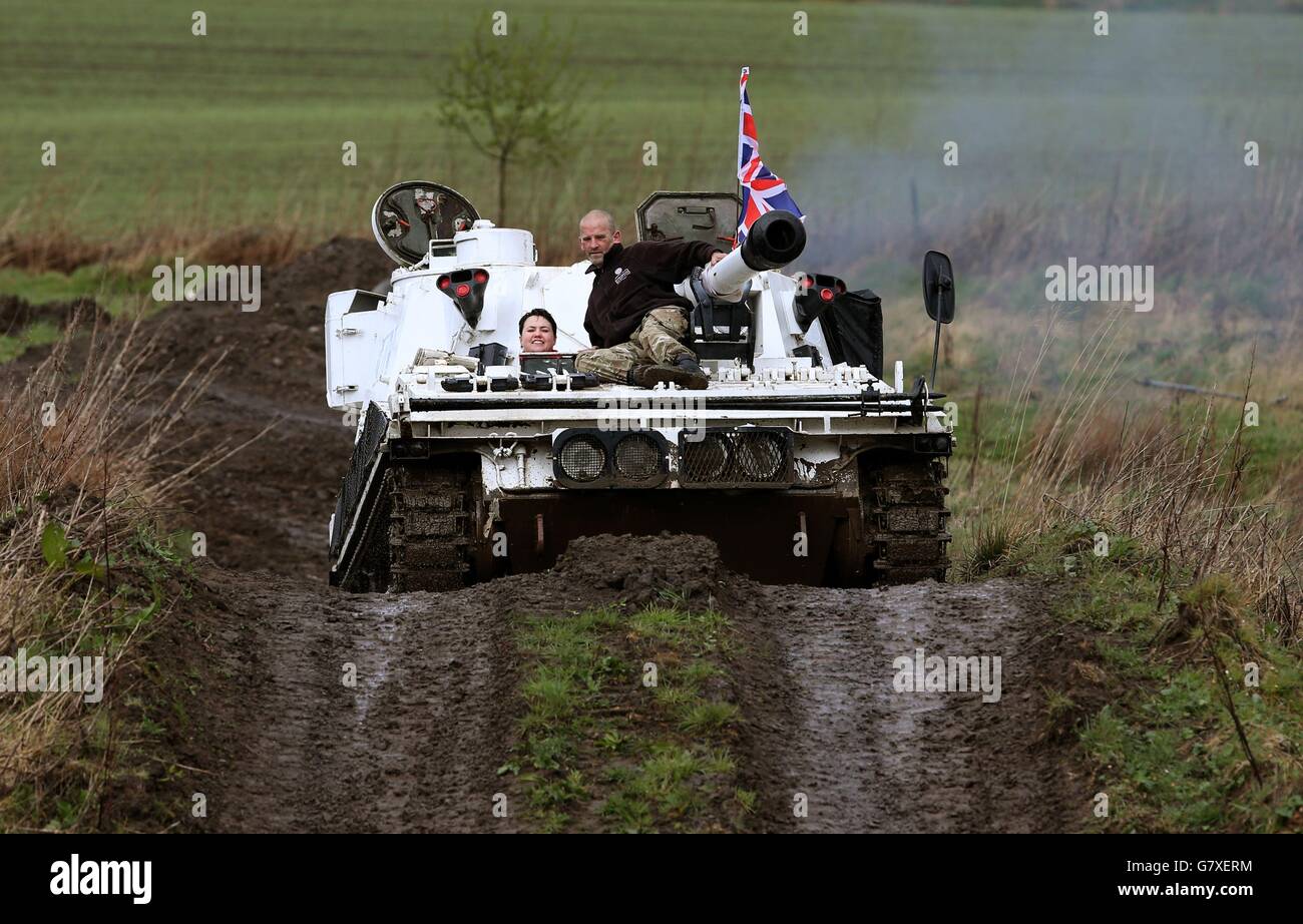 Scottish conservative leader ruth davidson drives hi-res stock ...