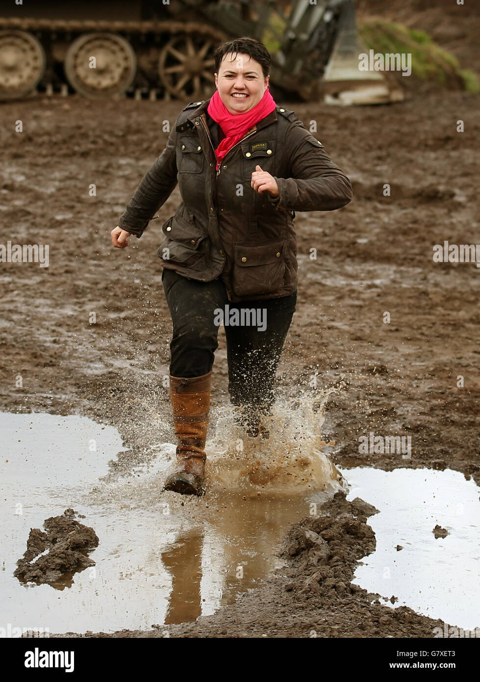 Scottish Conservative Leader Ruth Davidson after she drove a tank at ...