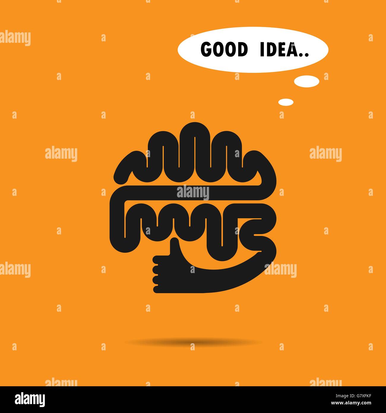 Brain logo silhouette design vector template.The best idea logo.Good ...