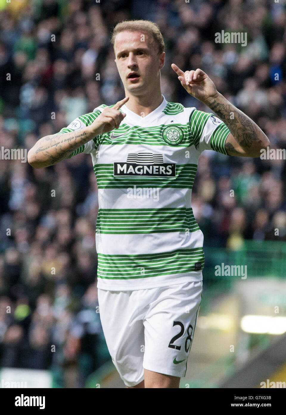 Celtics leigh griffiths opening goal scottish premiership match celtic park hi-res stock ...