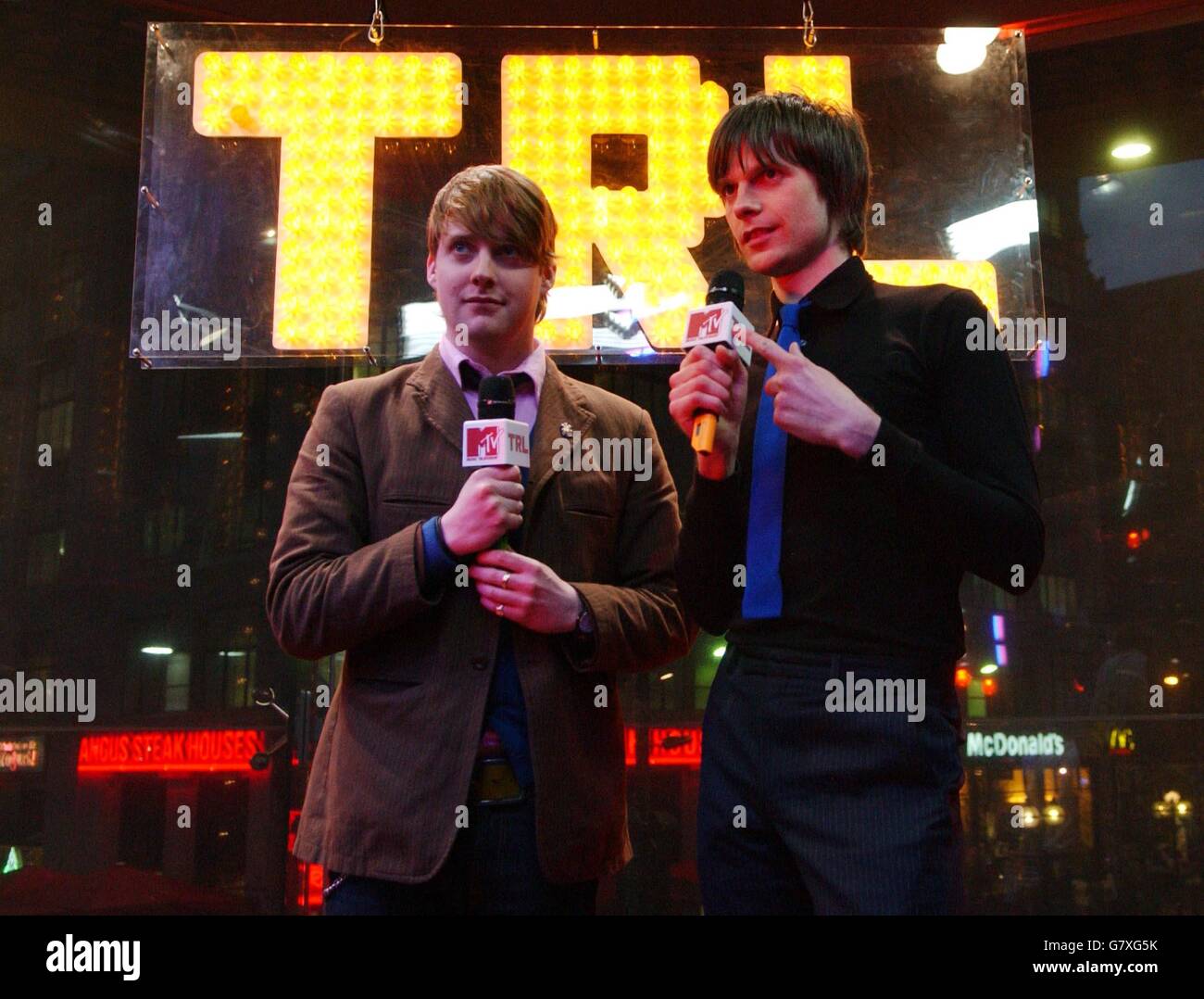 MTV's TRL - Total Request Live - Leicester Square Studios Stock Photo ...