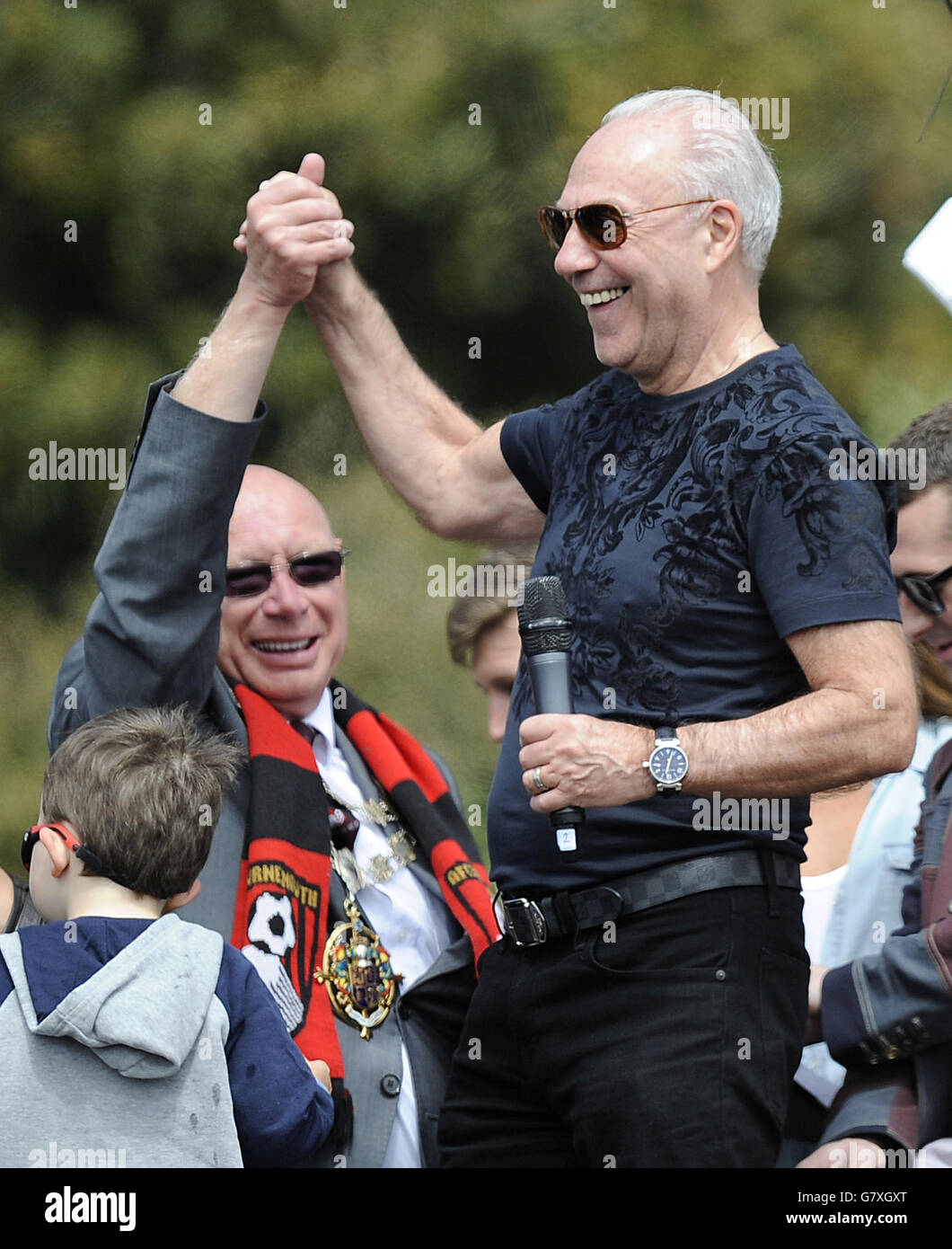 AFC Bournemouth chairman Jeff Mostyn (right) with Bournemouth Mayor ...